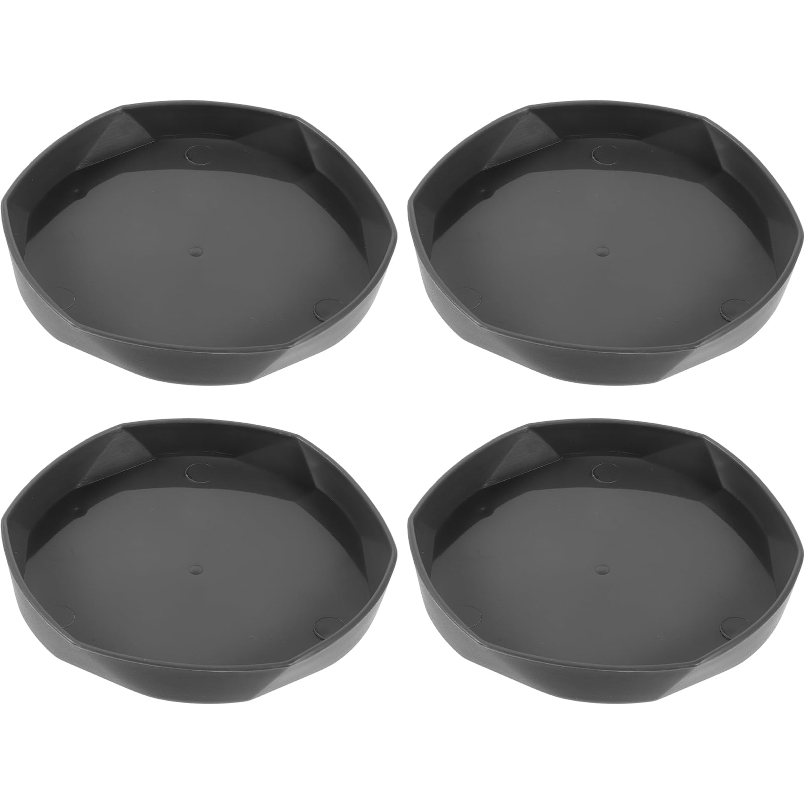 WHAMVOX Black Plastic Flower Pot Trays for Daily Use Easy to Clean and ...