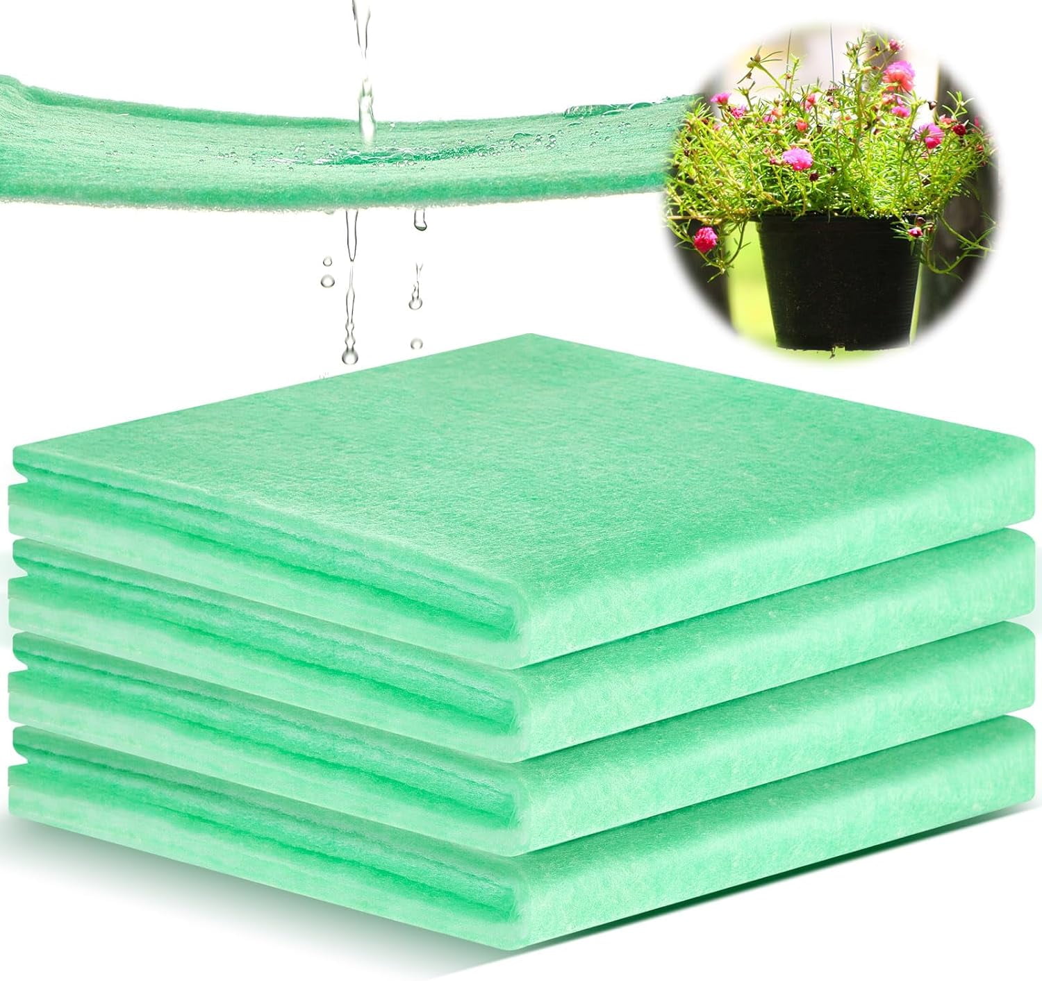4 Pcs Planter Drainage Material 47.24 x 11.81 Inch Plant Pot Filter Pad ...