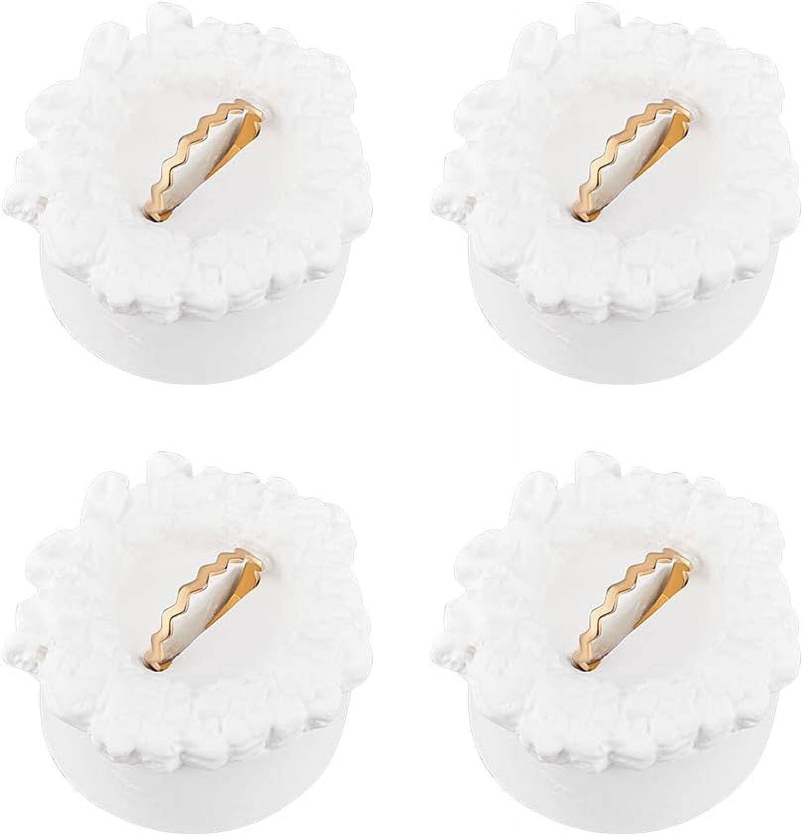 4 Pcs Plaster Ring Display Stand 19mm Diameter Flower Shaped Ring ...