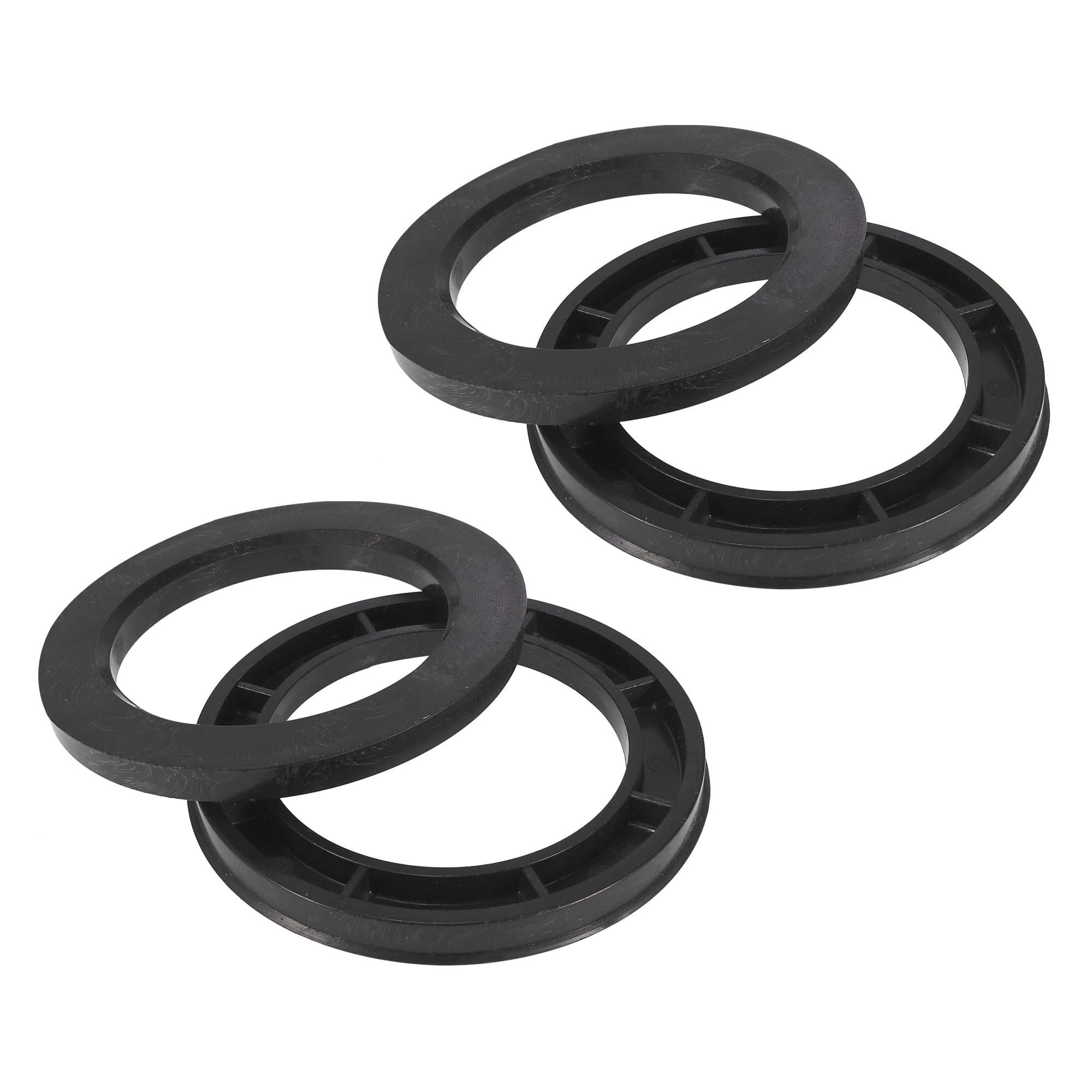 4 Pcs Plastic 77.80mm to 110 mm Car Centric Rings Wheel Spacer Black ...