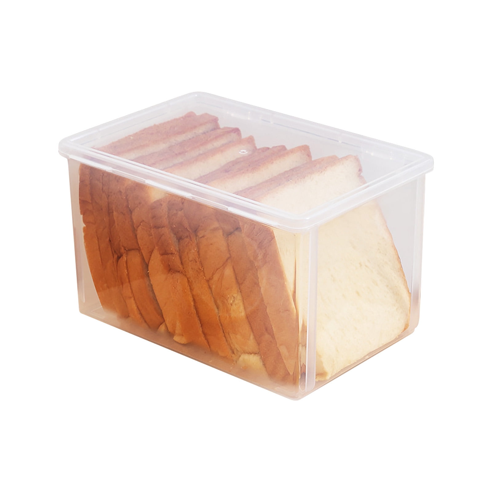 4 Pcs Plastic Bread Storage Box Airtight 3.4L Transparent Food ...