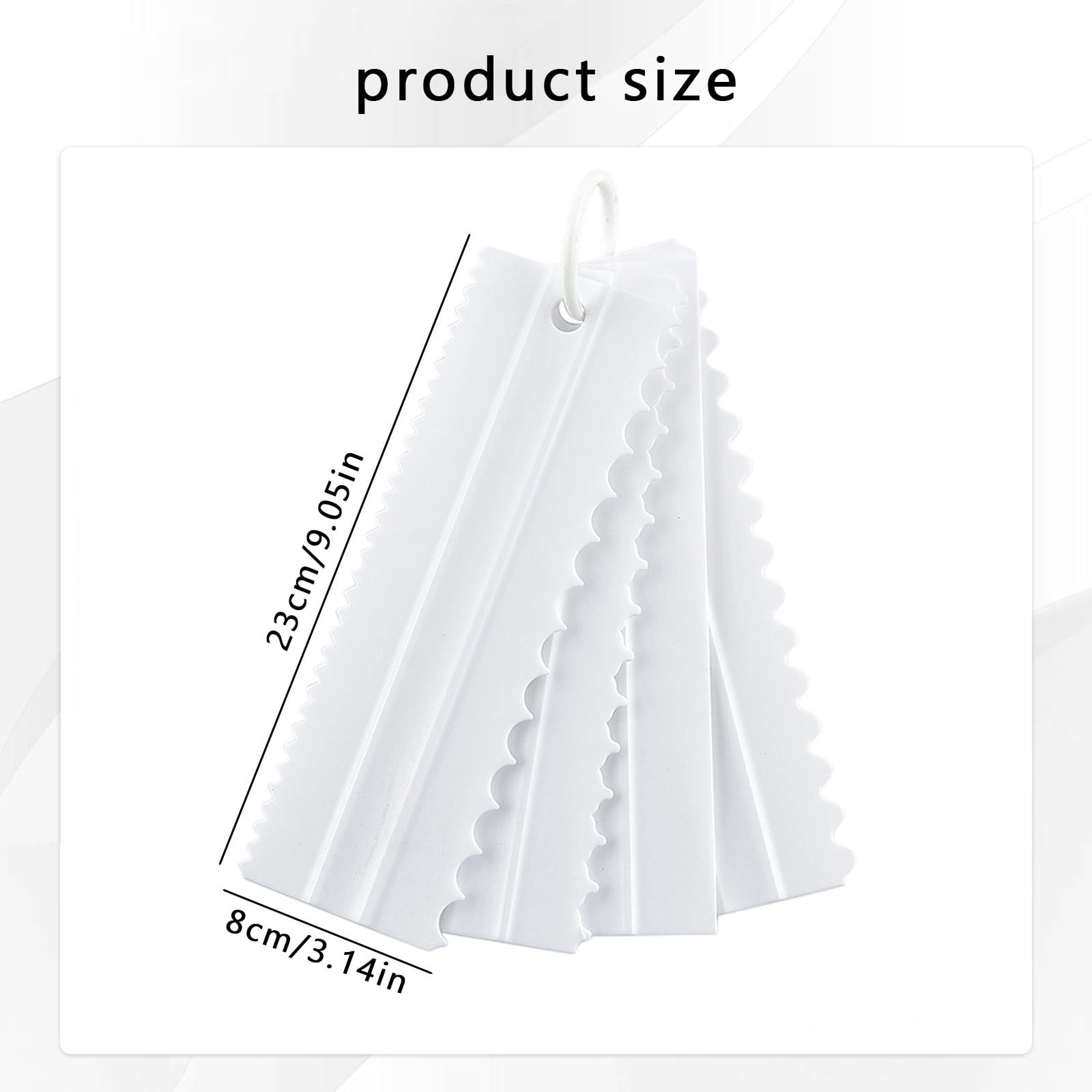 4 Pcs Plastic Cake Scraper,Sawtooth Comb Mousse Butter Cream Cake Edge ...
