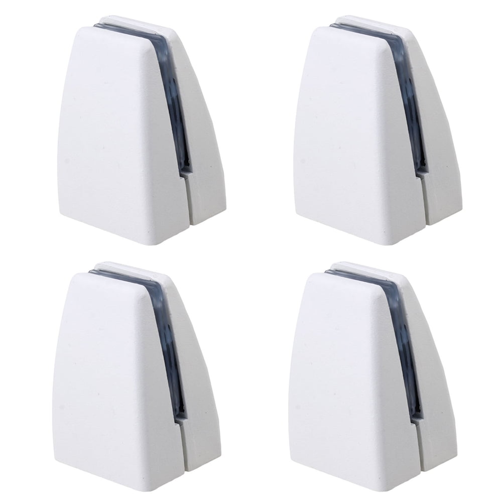 4 Pcs Plastic Furniture Glass Partition Screen Shelf Clamps Clips for ...
