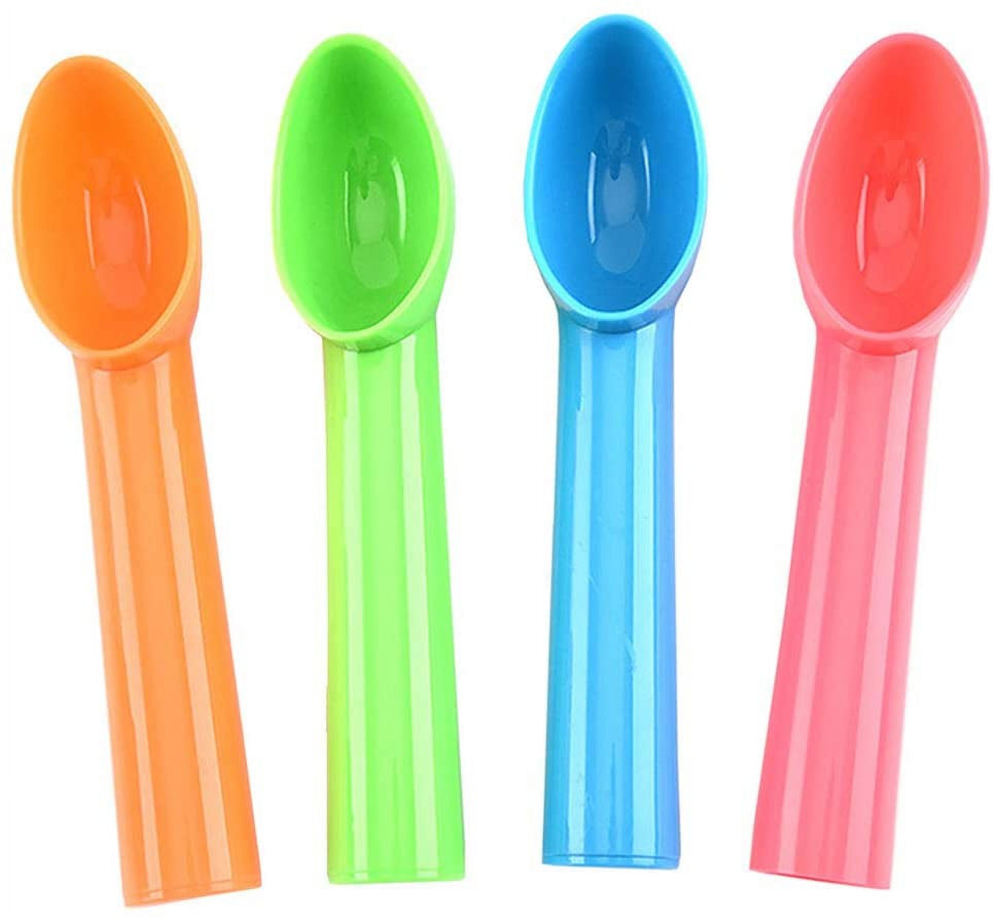 4 Pcs Plastic Ice Cream Scoop Assorted Color Ice Cream Scooper for ...