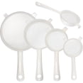 4 Pcs Plastic Nylon Mesh Strainer Colander with Handle Double Ear Fine ...