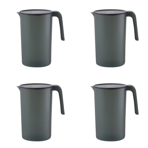 4 Pcs Pitcher with Lid 7.48 x 7.28 Inch, Large Capacity Cold Water ...