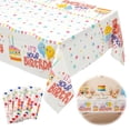 4 Pcs Plastic Table Cloth Disposable Tablecloth Waterproof Oil ...