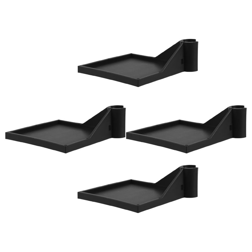 4 Pcs Pole Mount Shelf Greenhouse Accessories Shelving Black - Walmart ...