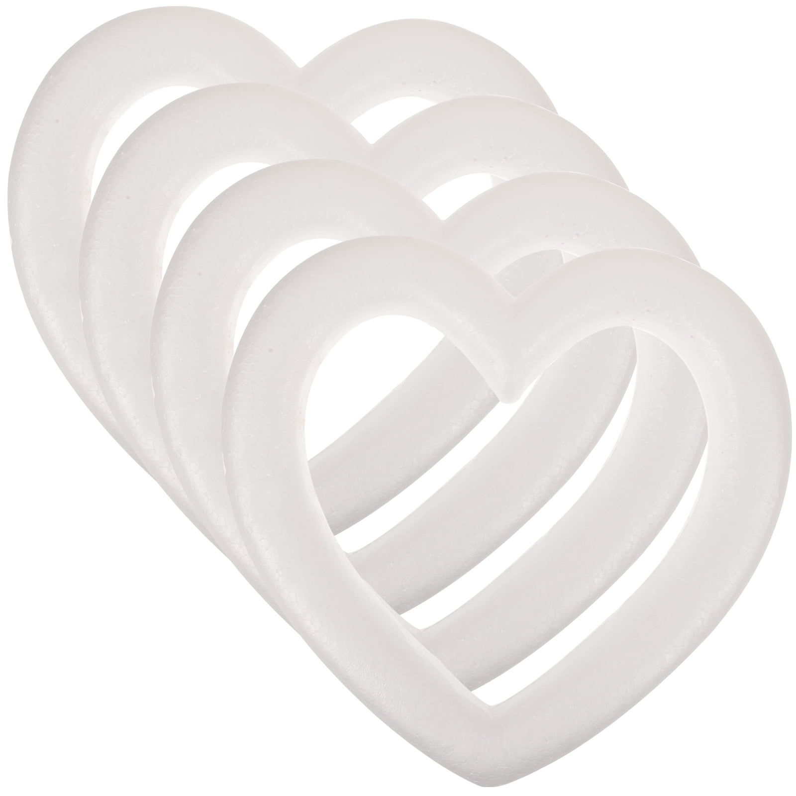 4 Pcs Polystyrene Foam Wreath Rings Circle Heart Shaped Garland Miss ...