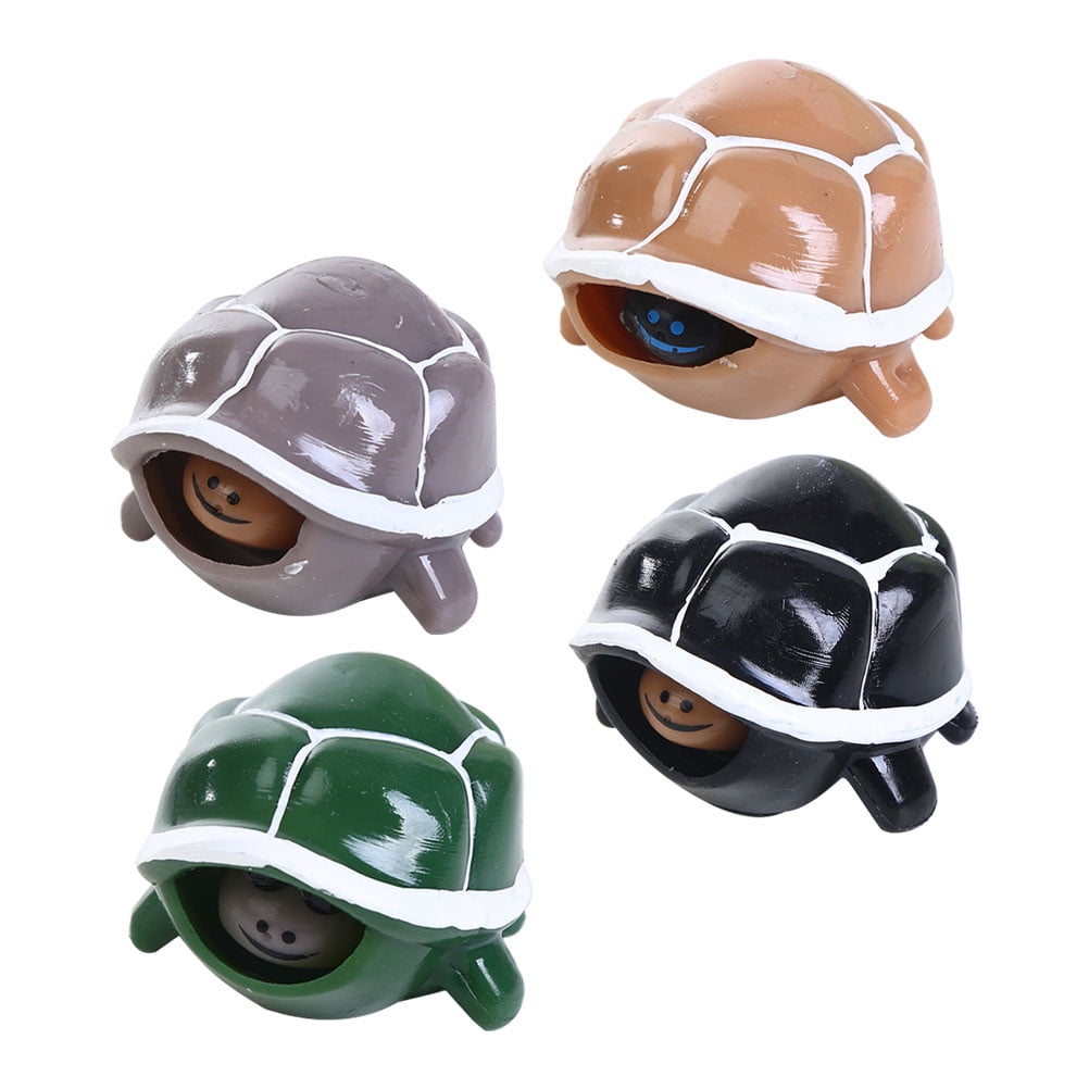 4 Pcs Popping Turtle Toy Squeeze Sensory Stress Autistic Children ...