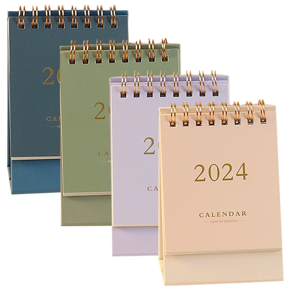 4 Pcs Portable Desktop Mini Calendar Monthly Notepad Home Accessory ...