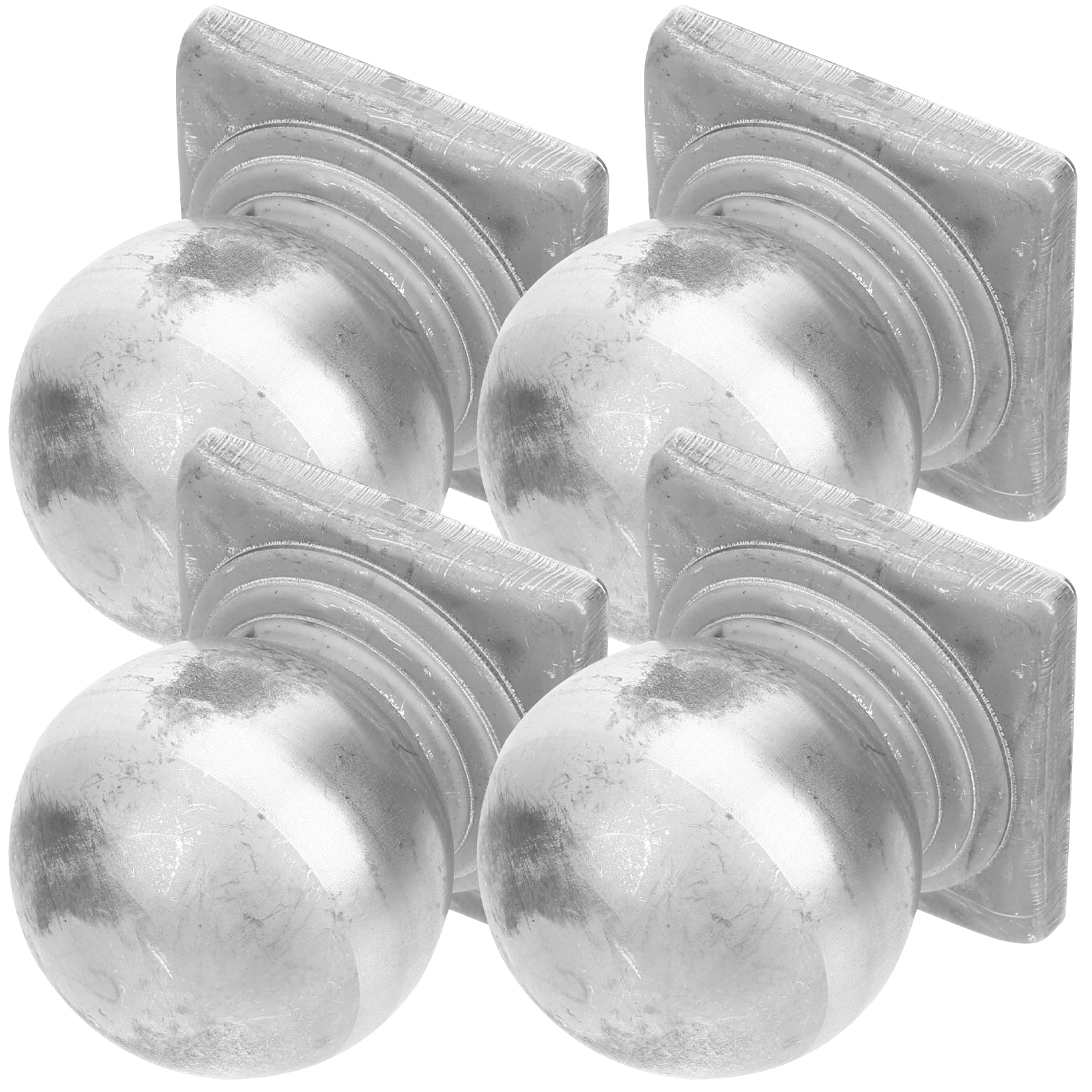 HAKIDZEL Fence Caps Outdoor Post Cover Iron Silver 4Pcs For - Walmart.com