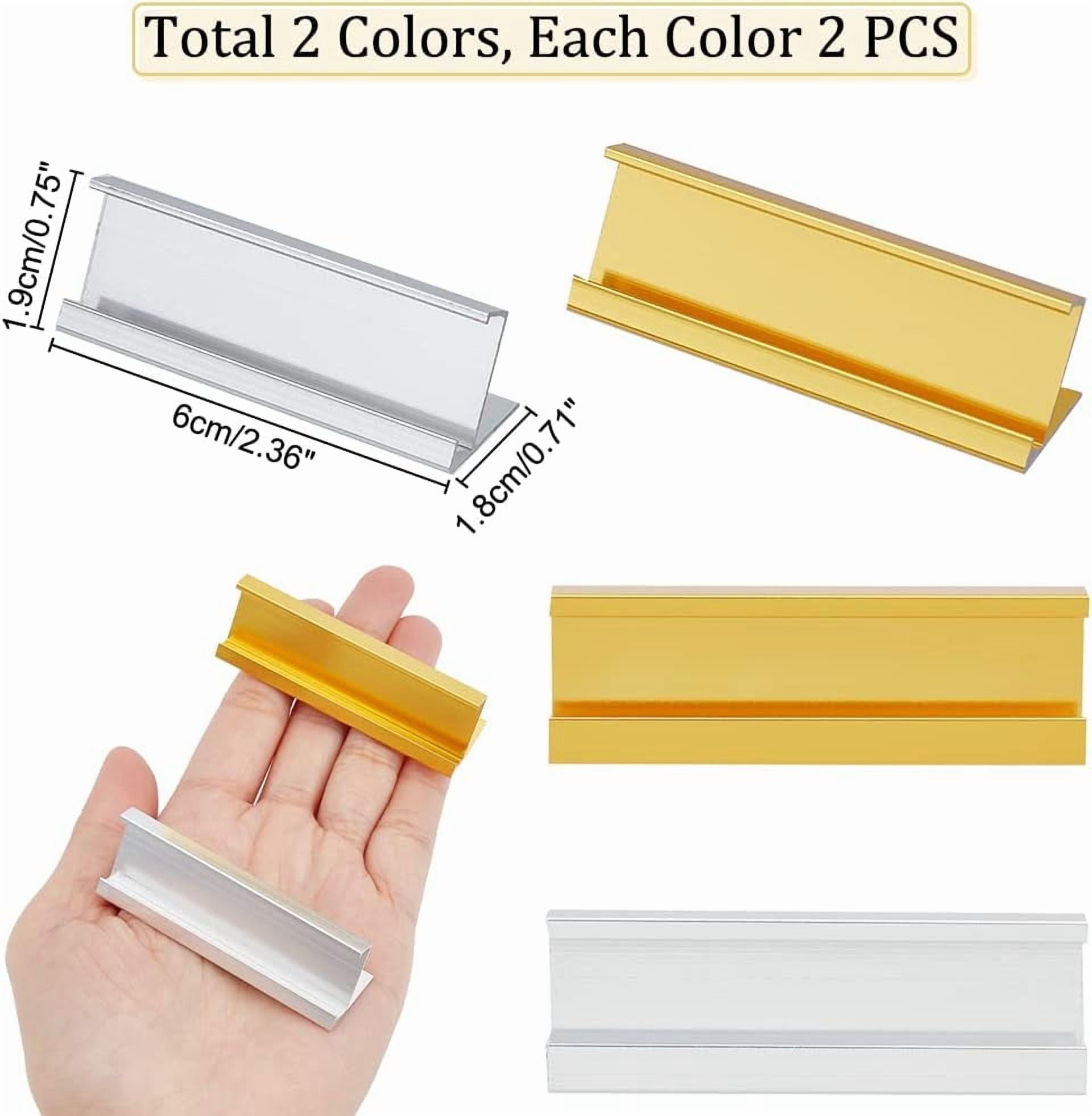 4 Pcs Price Display Stand 2 Colors Aluminium Alloy Base for Price Tag ...