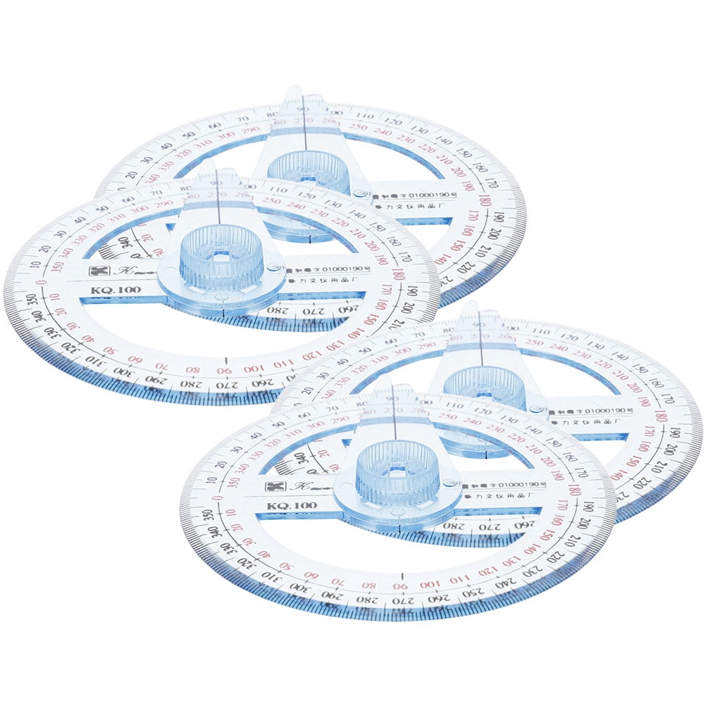 4 Pcs Protractor Rotary Tool 360 Degree Protractor Geometry Tool Math ...