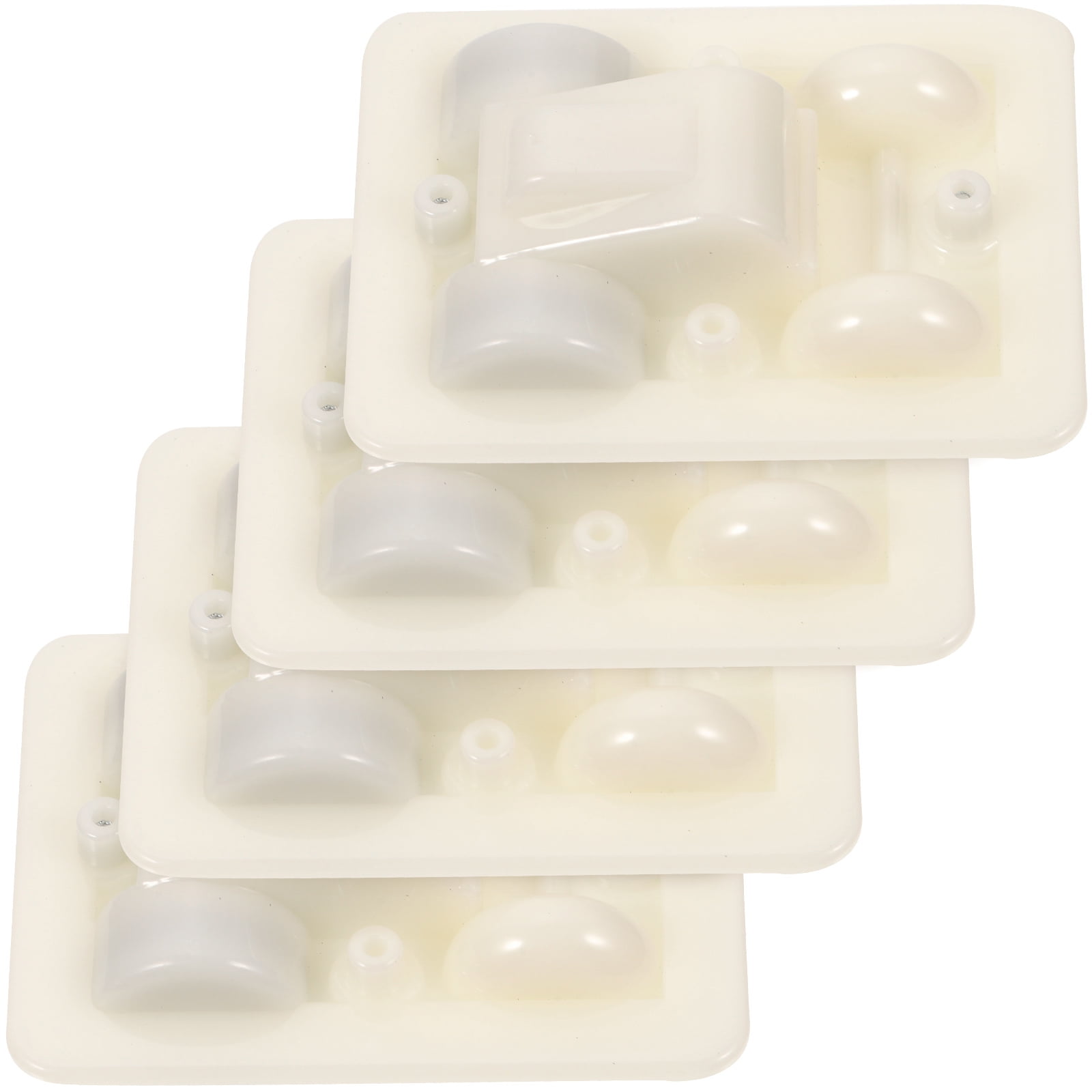 4 Pcs Pull Back Car Base Models Pottery Clay Vehicles Blank Friction ...