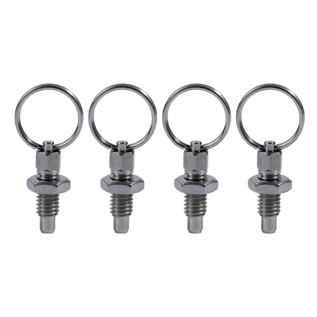 4 Pcs Pull Ring Indexing Plunger Non Lock-Out Knob Plunger Stainless ...