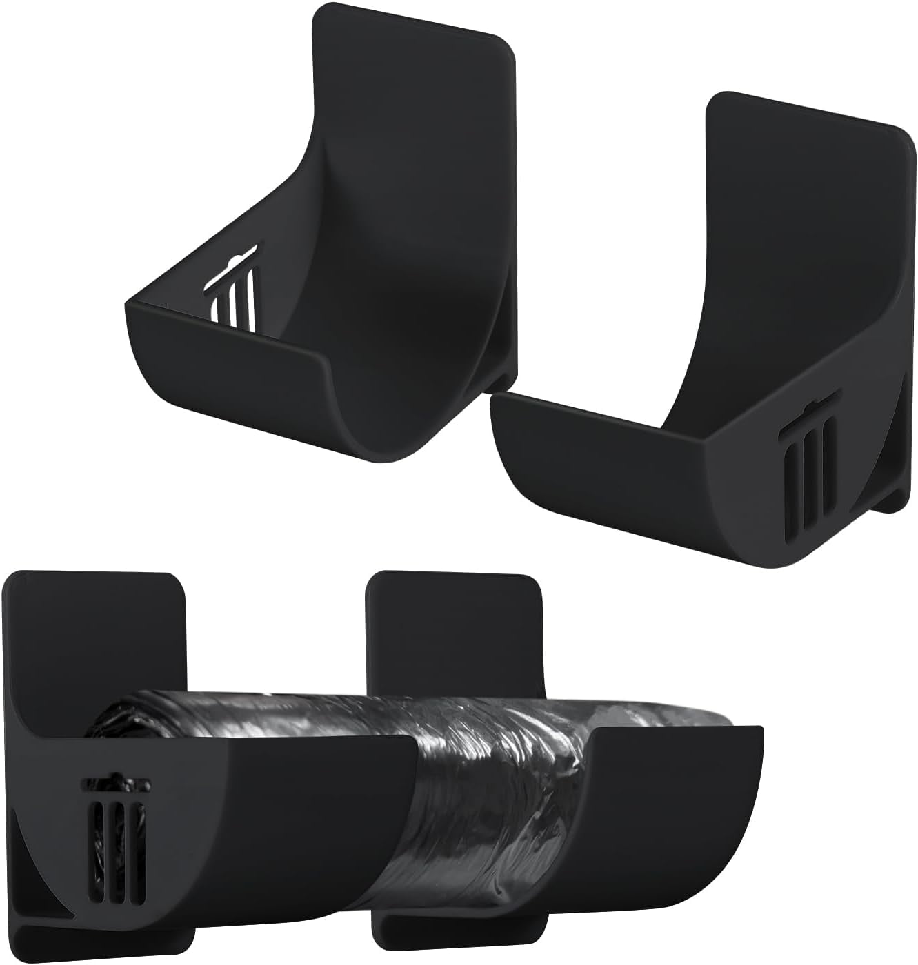 4 Pcs No Punching Garbage Bag Dispenser,Side Storage Rack of ...