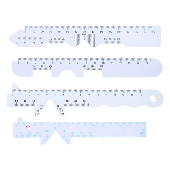 4 Pcs Pupillary Distance Rulers White Straight Edge PD Ruler Pupil ...