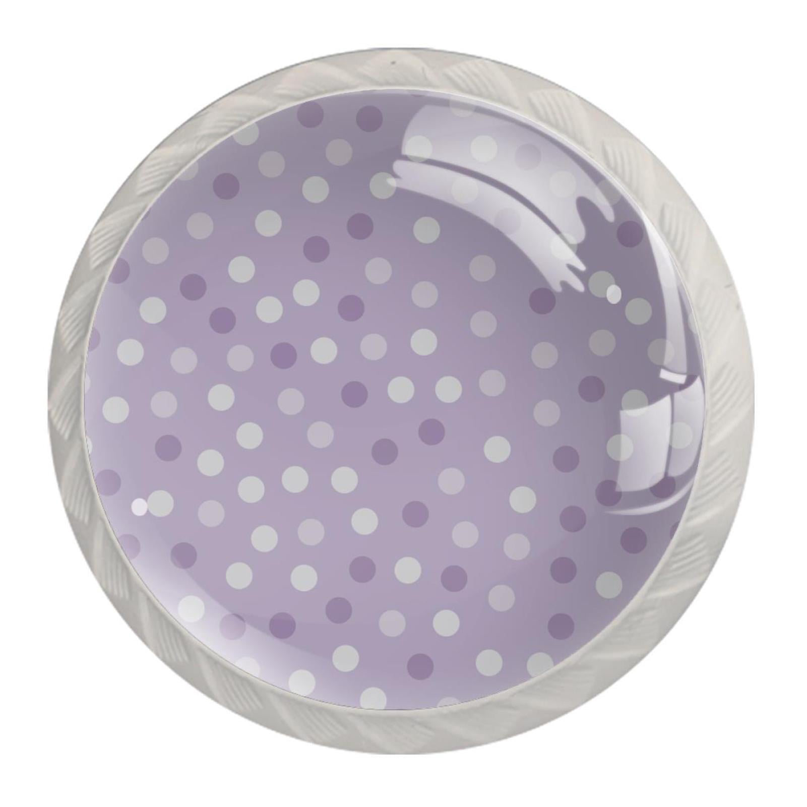 4 Pcs Purple Polka Dots Knobs for Kitchen Cabinet Cupboard Dresser ...