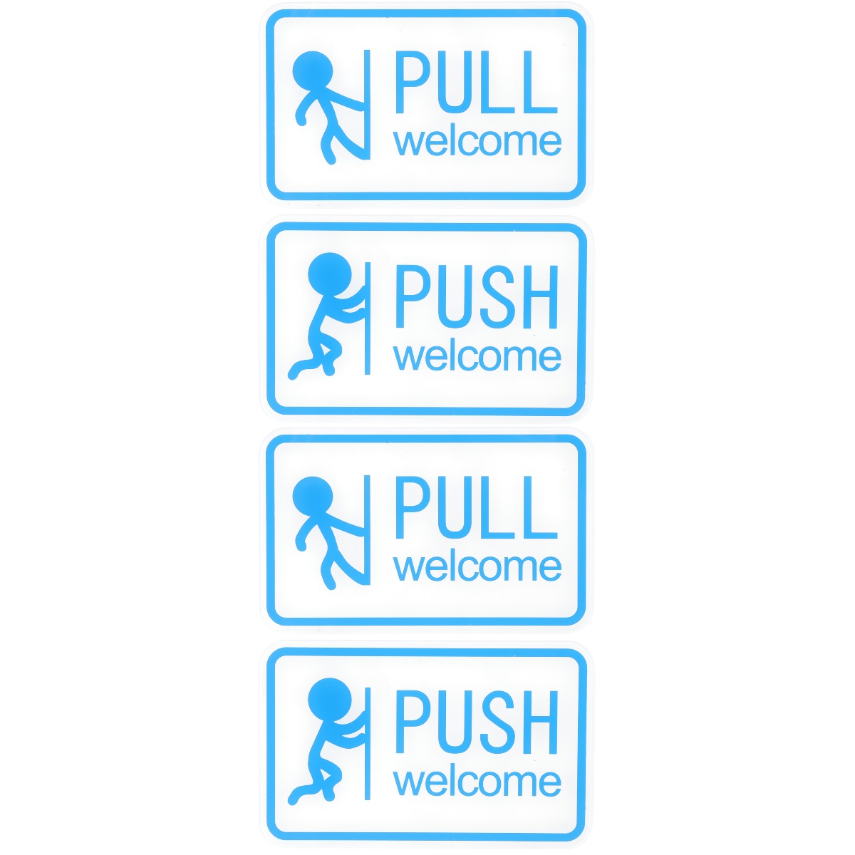 4 Pcs Push-pull Signage for Door Hotel Emblems Acrylic Sticker Glass ...