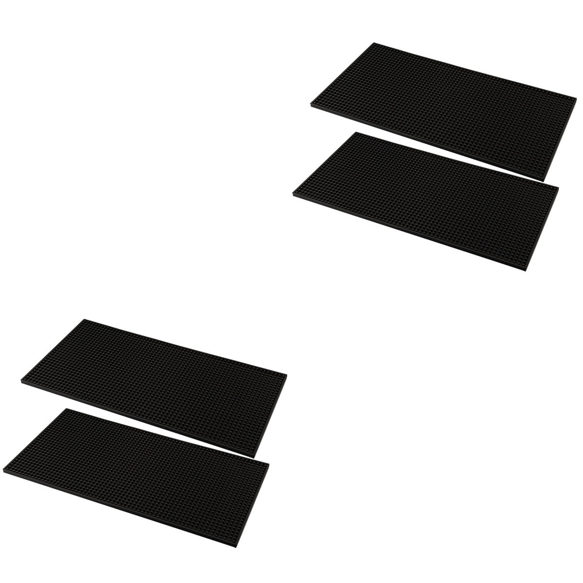 4 Pcs Pvc Rubber Bar Dish Drying Mat Non-slip Bar Pad Bar Mat Coffee ...