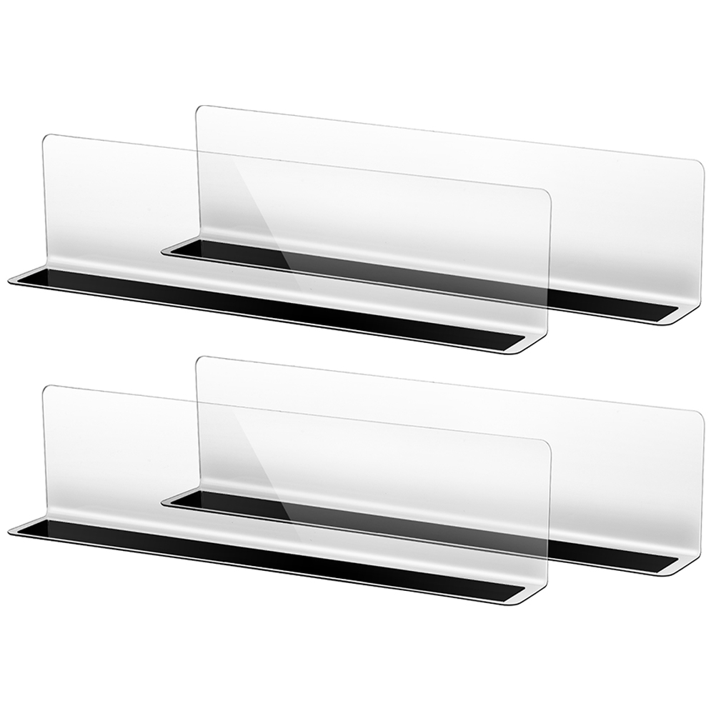4 Pcs Pvc Shelf Dividers Supermarket Product Baffle L-shaped ...