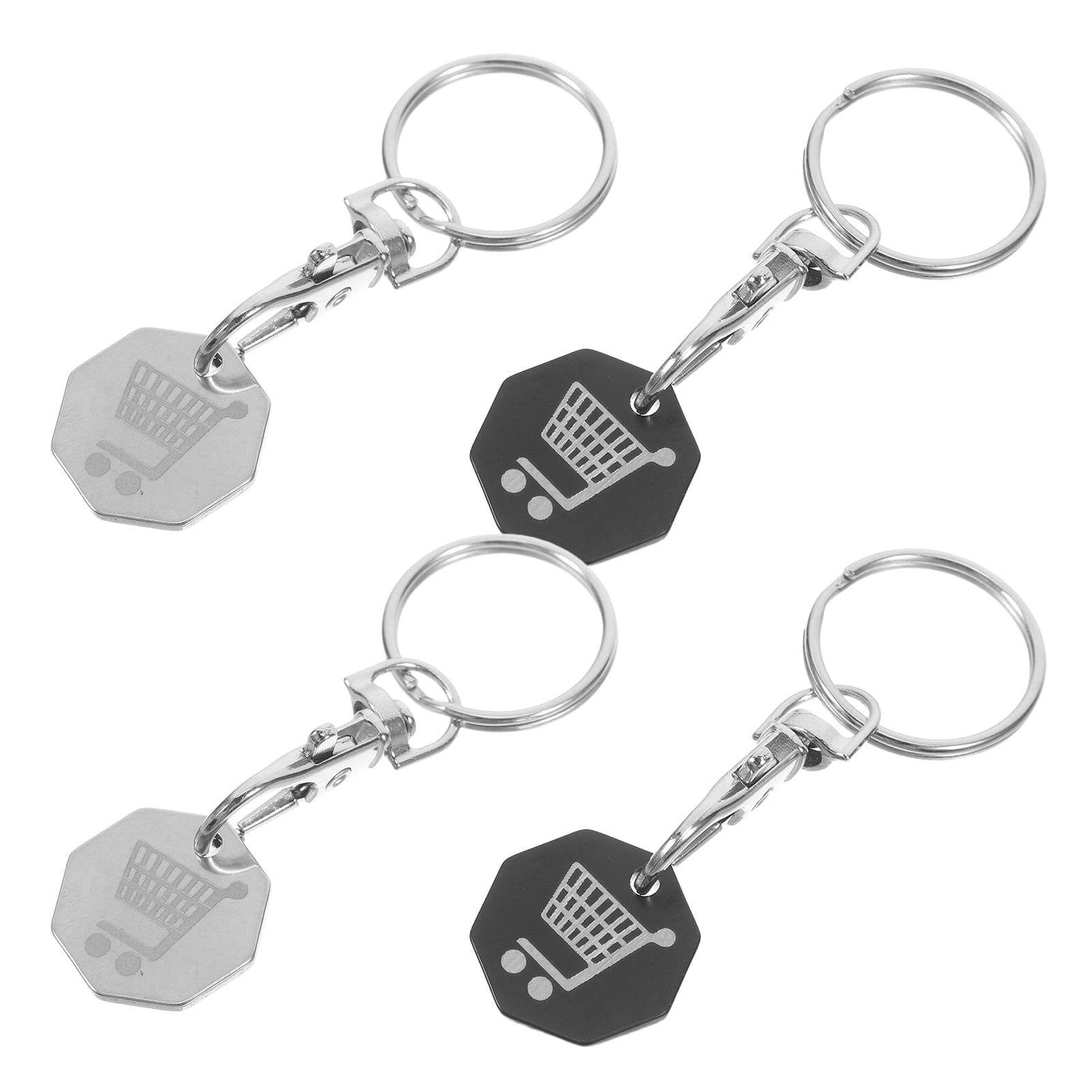 4 Pcs Quarter Keychain Shopping Trolley Token Ring Goalkeeper - Walmart.com