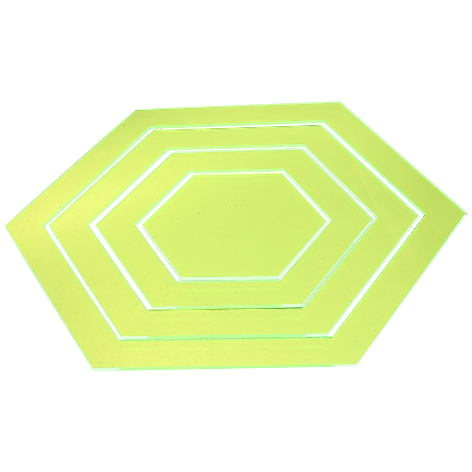 4Pcs Clear Hexagon Acrylic Quilting Rulers Patchwork Cutting Tools ...