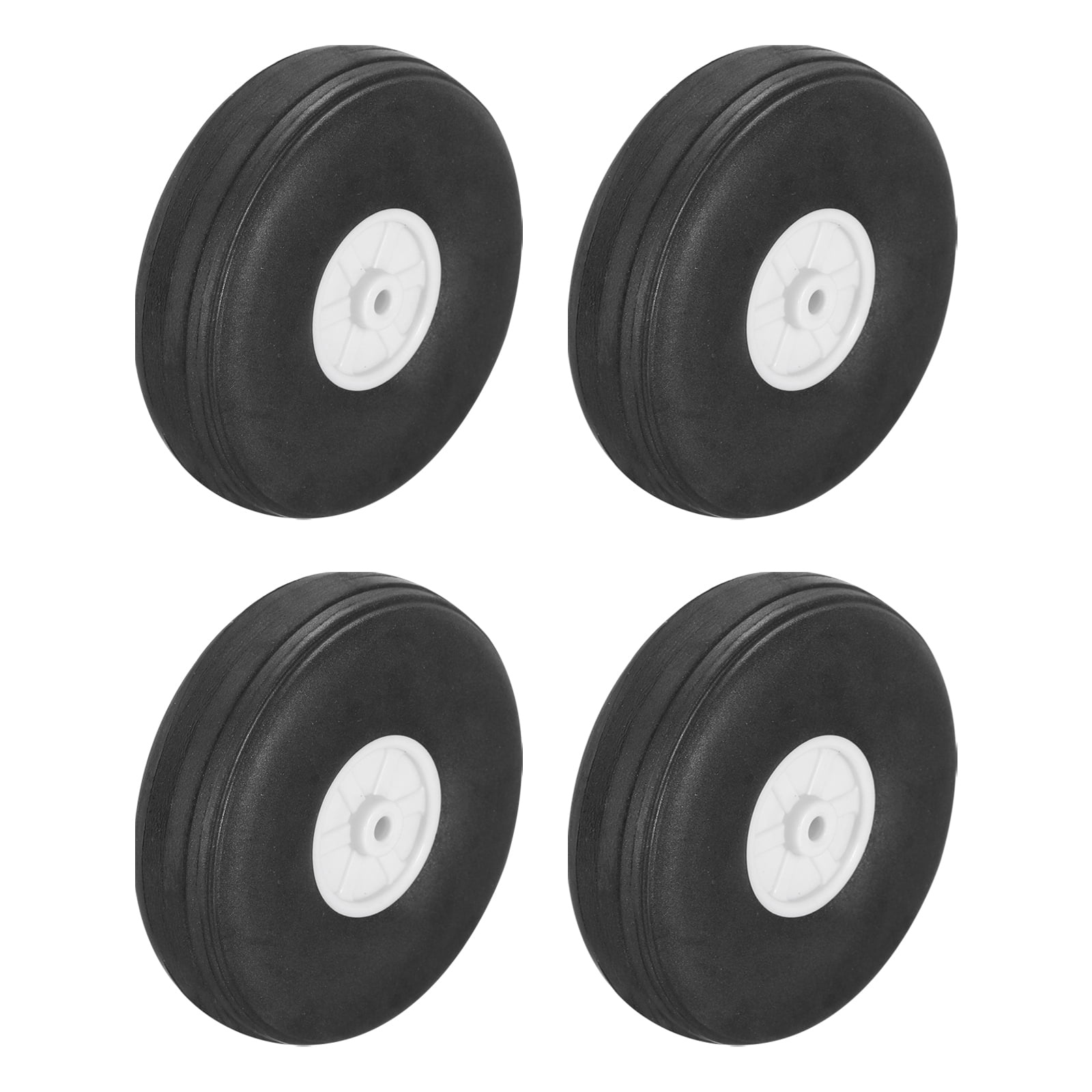 4 Pcs RC Airplane Wheels, 2.5 Inch OD RC Plane Parts Wheels Model ...