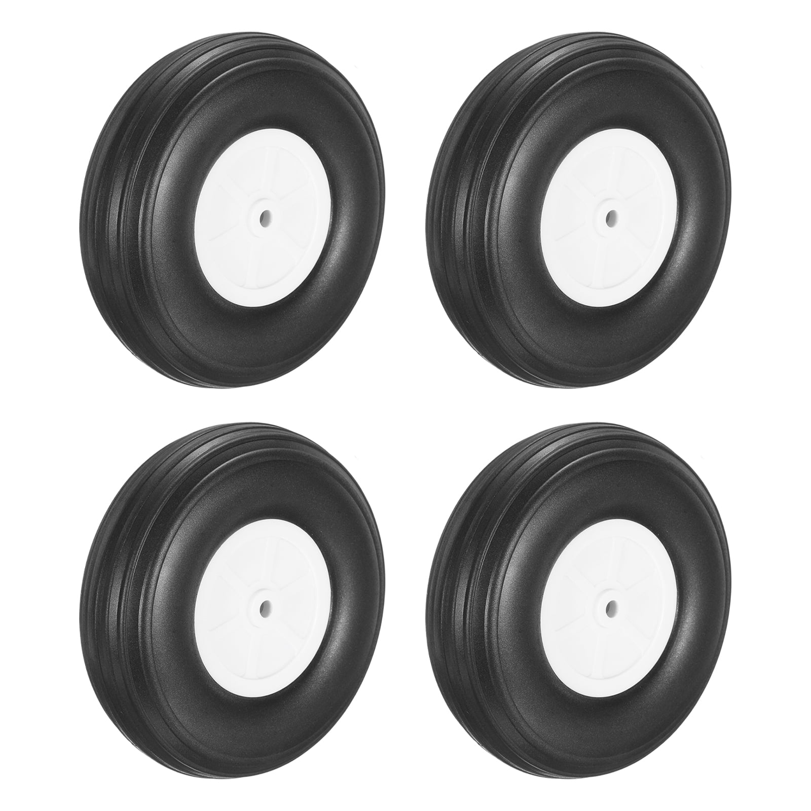 4 Pcs RC Airplane Wheels, 4.5 Inch OD RC Plane Parts Wheels Model ...