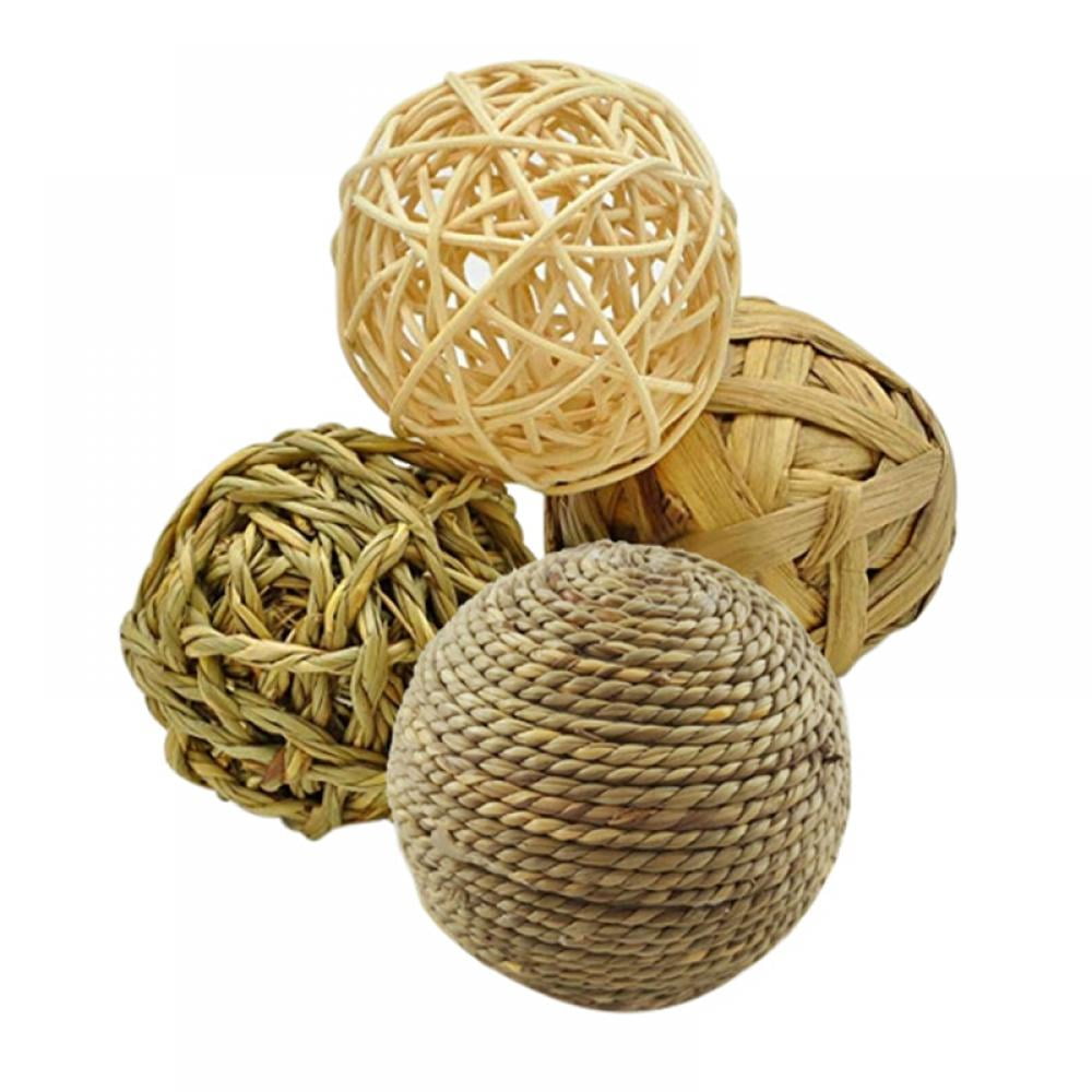 4 Pcs Rabbit Balls, Assorted Pack of Rattan, Seagrass, and Water ...