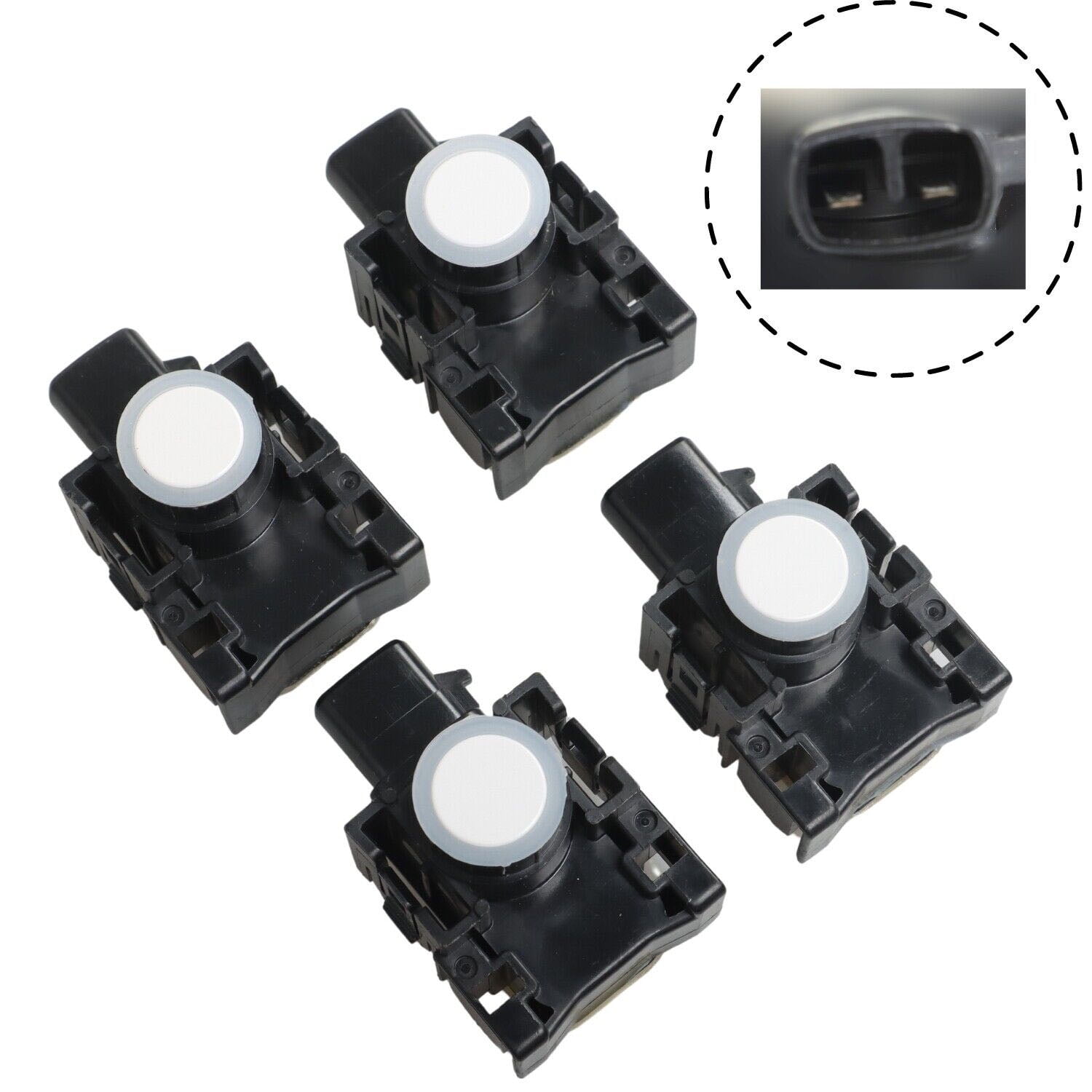 4 Pcs Radar Sensor Ultrasonic PDC Parking Sensor White for Toyota Lexus ...