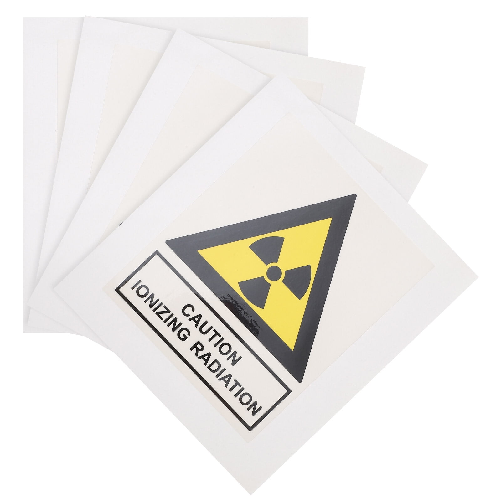 4 Pcs Radiation Signboard Caution Stickers Labels Factory Warning ...