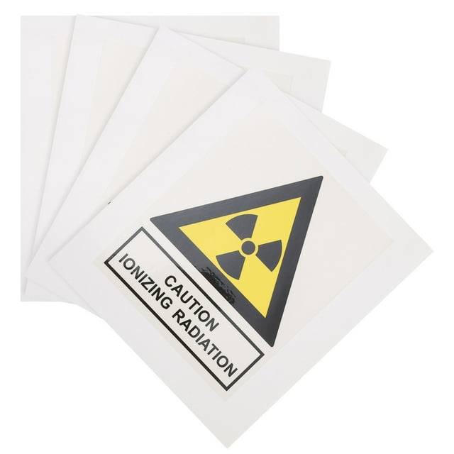4 Pcs Radiation Signboard Caution Stickers Labels Factory Warning ...