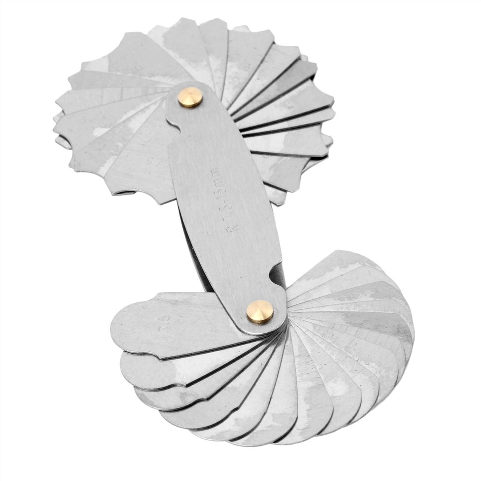 4 Pcs Radius Gauges Set R1-6.5/R7-14.5/R15-25/R26-80mm Stainless Steel Gauges Measuring Tools ...