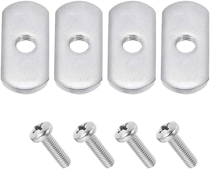 4 Pcs Rail Track Screws Track Nuts Stainless Steel Screws Nuts Hardware ...