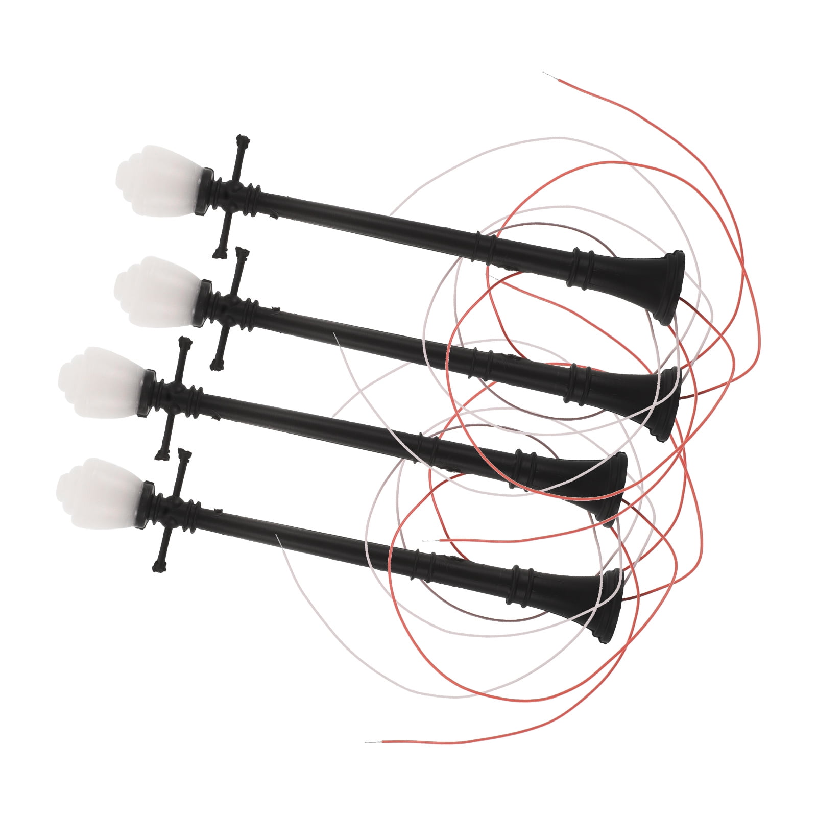 4 Pcs Realistic Miniature LED Street Lights Double-Headed Light Model ...