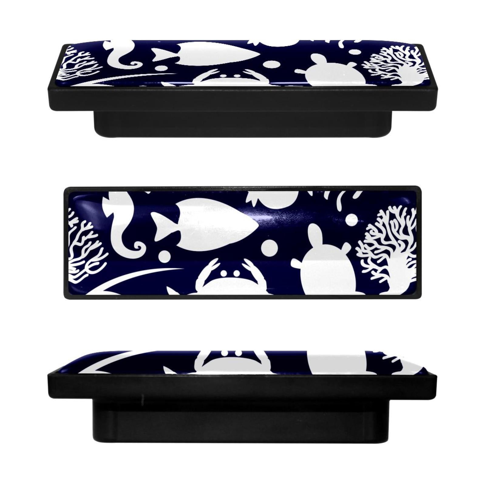 4 Pcs Rectangle Cabinet Handle Cupboard Knob Drawer Pulls Handle White ...