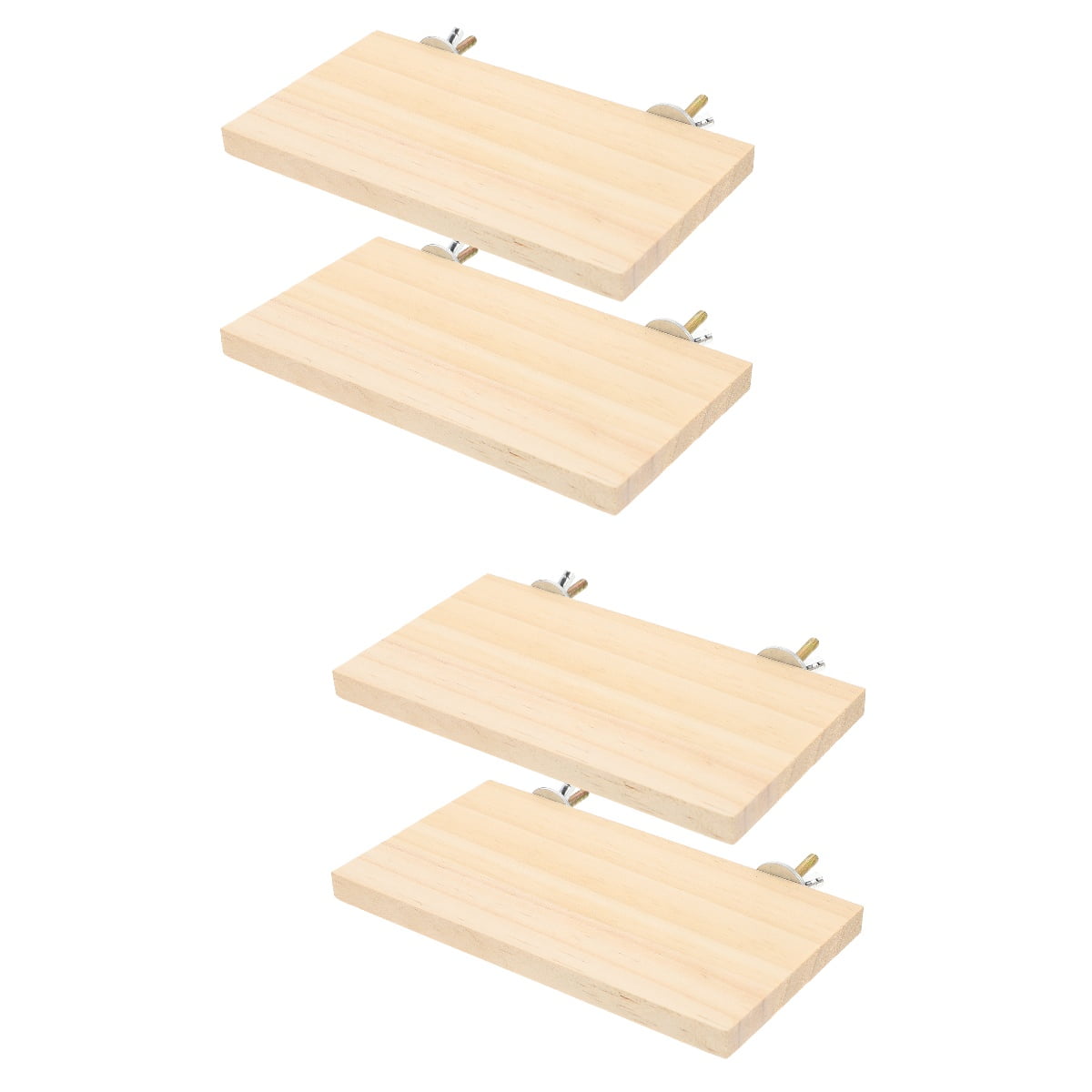 4 Pcs Rectangular Parrot Platforms Wooden Bird Platforms Interesting ...
