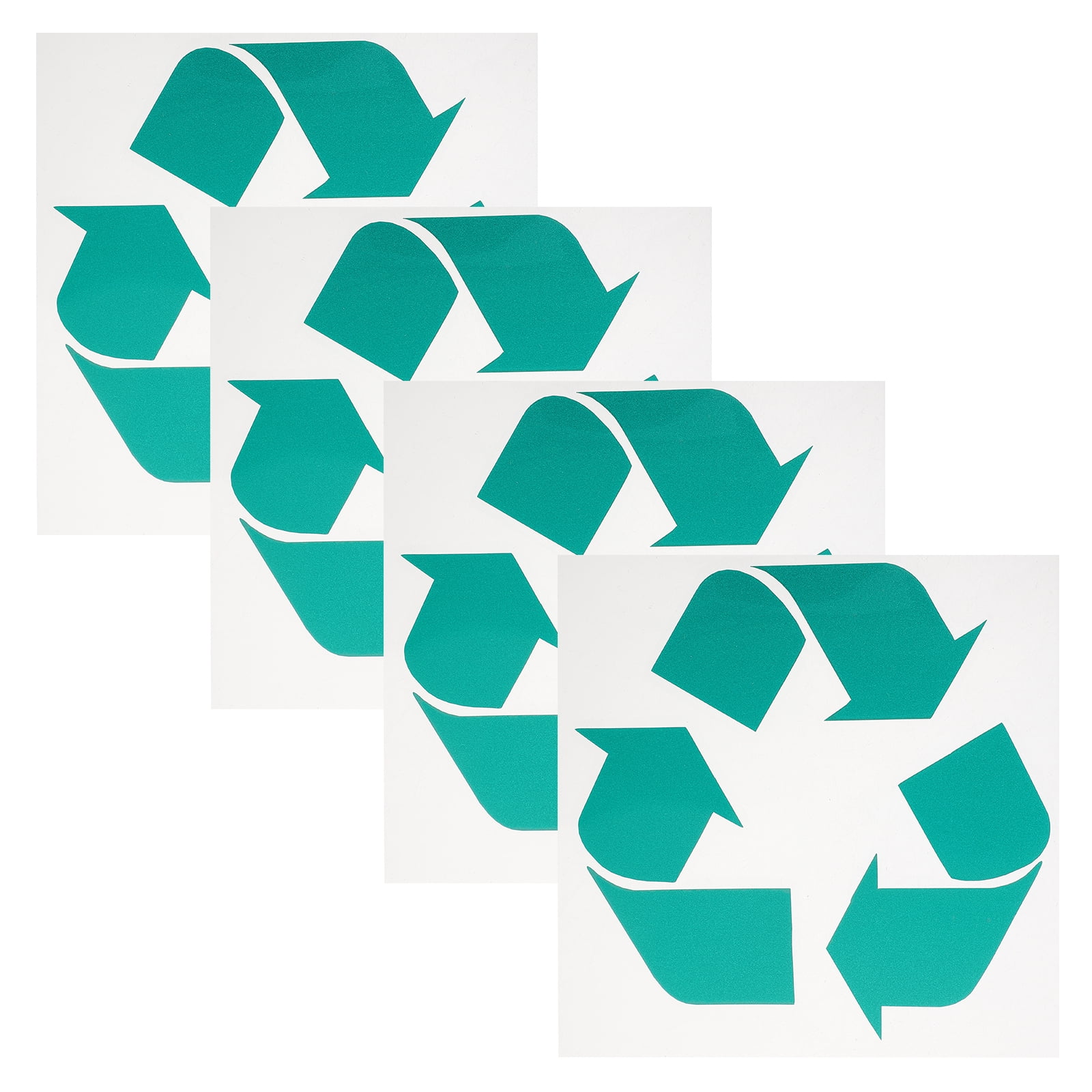4 Pcs Recycle Sign Sticker Recycling Stickers Symbol - Walmart.com