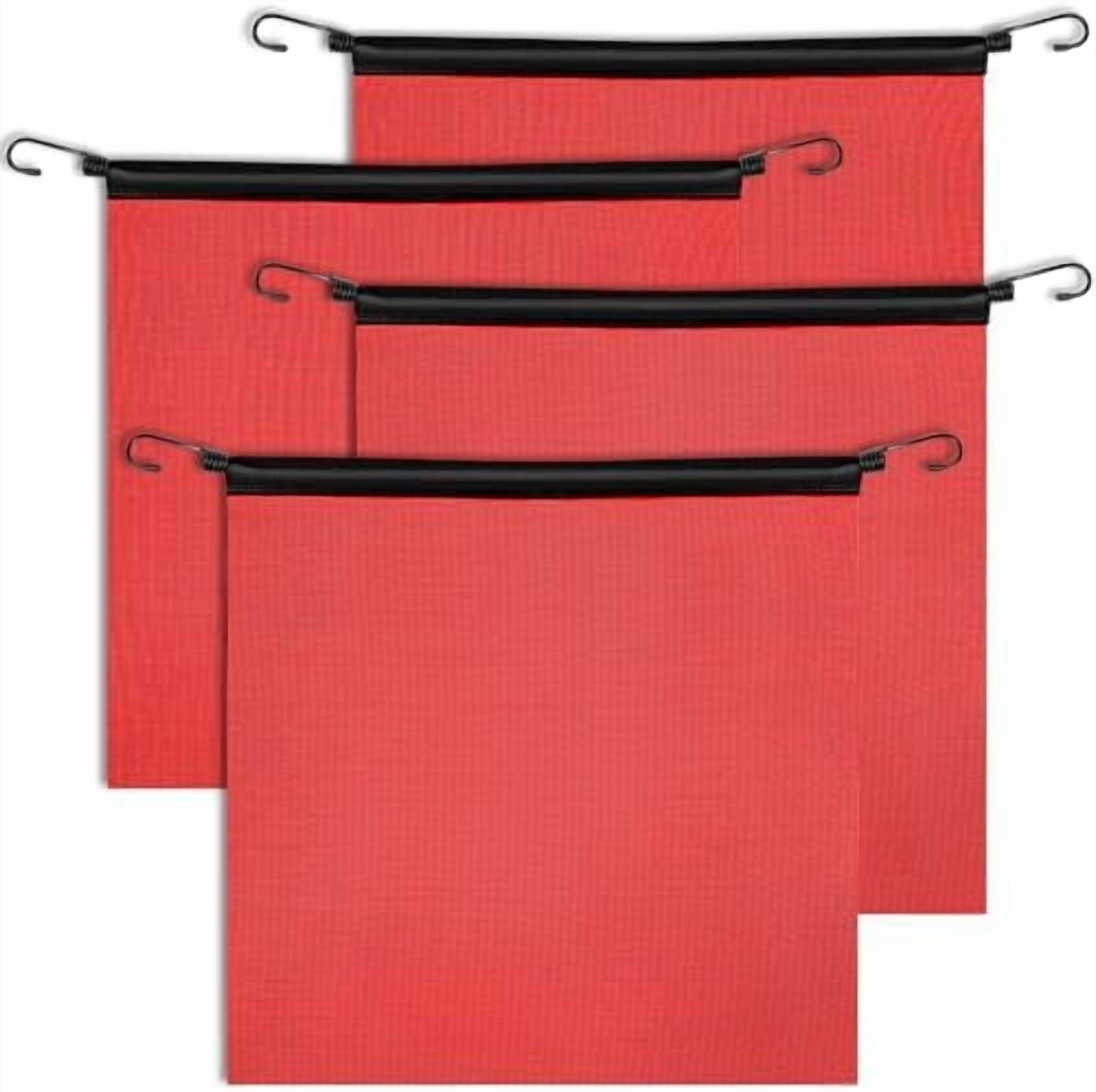 4 Pcs Red Warning Flags 18 x 18 Inch Mesh Safety Flag with Hook ...