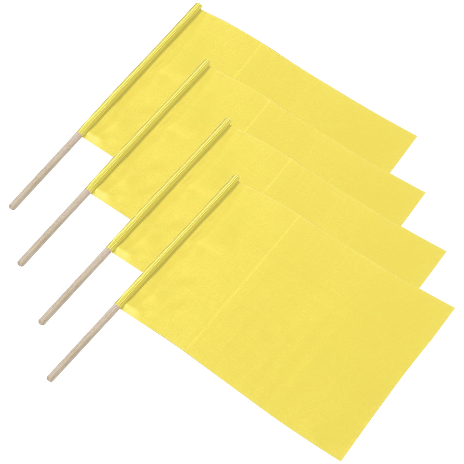4 Pcs Referee Flag Kids Soccer Match Flags Yellow Sports Colored ...