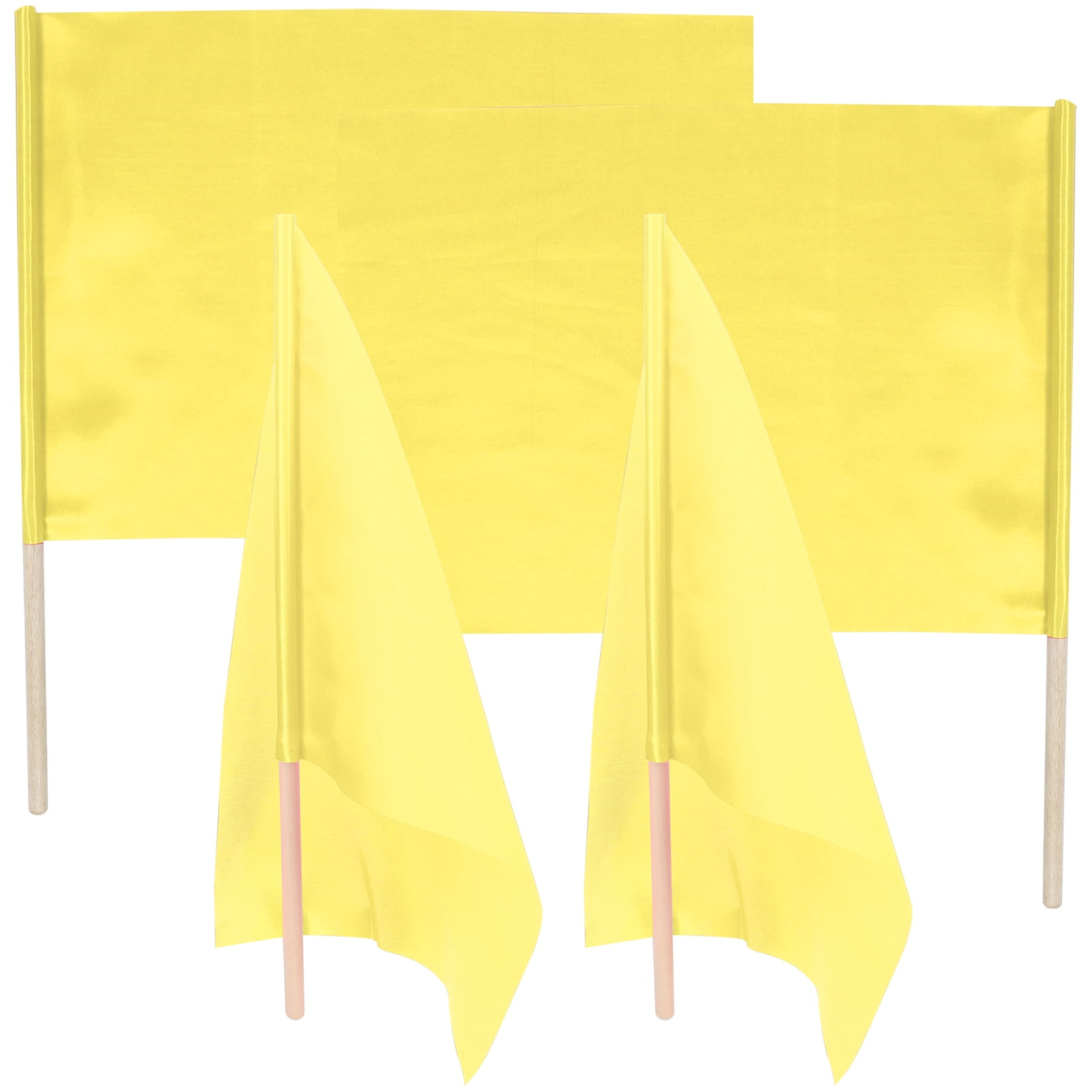 HEMOTON Yellow Referee Flags for Outdoor Use Lightweight Polyester and ...