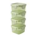 4 Pcs Refrigerator Containers with Lids Mini Fridge Vegetable Boxes ...