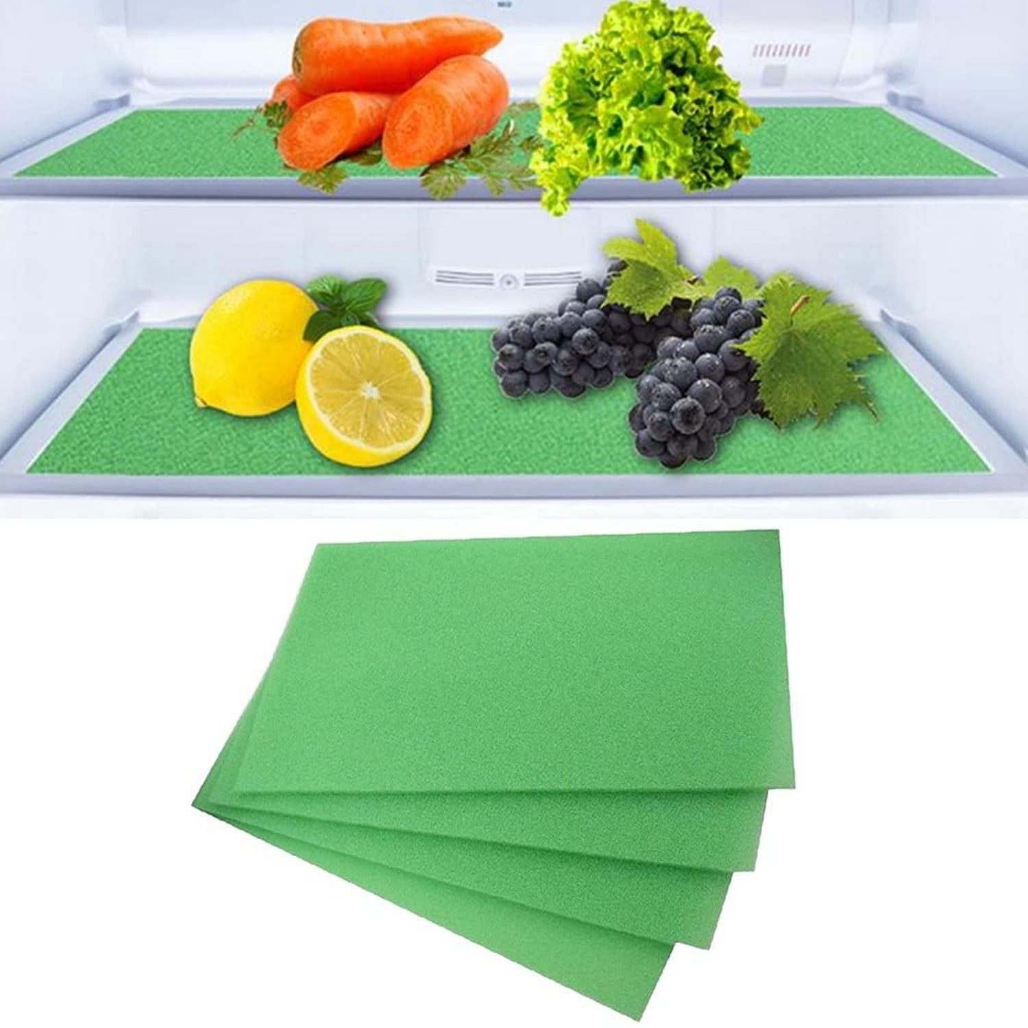 4 Pcs Refrigerator Liners,Refrigerator Bin Liners,Fridge Drawer Mats ...