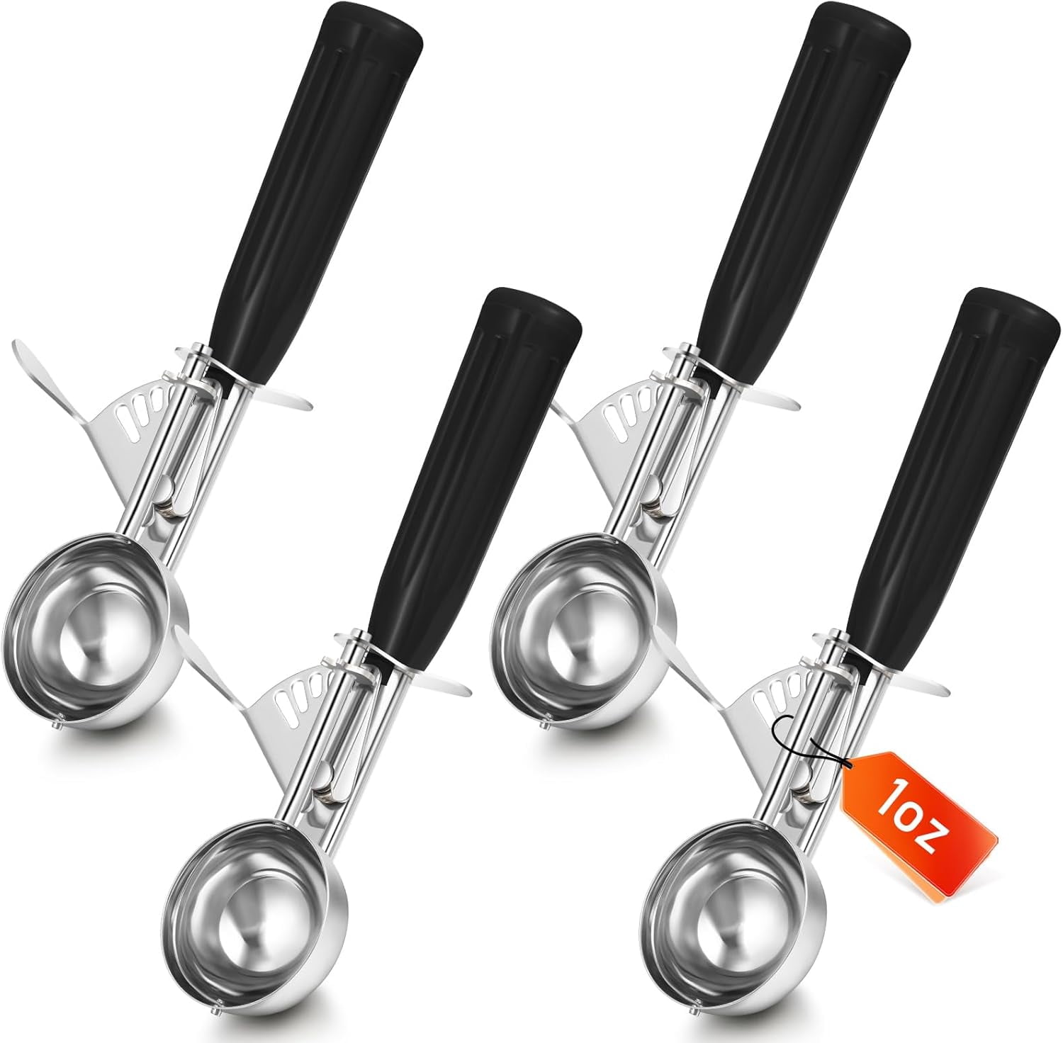 4 Pcs Release Cookie Scoops Ice Cream Scooper with Trigger Release ...