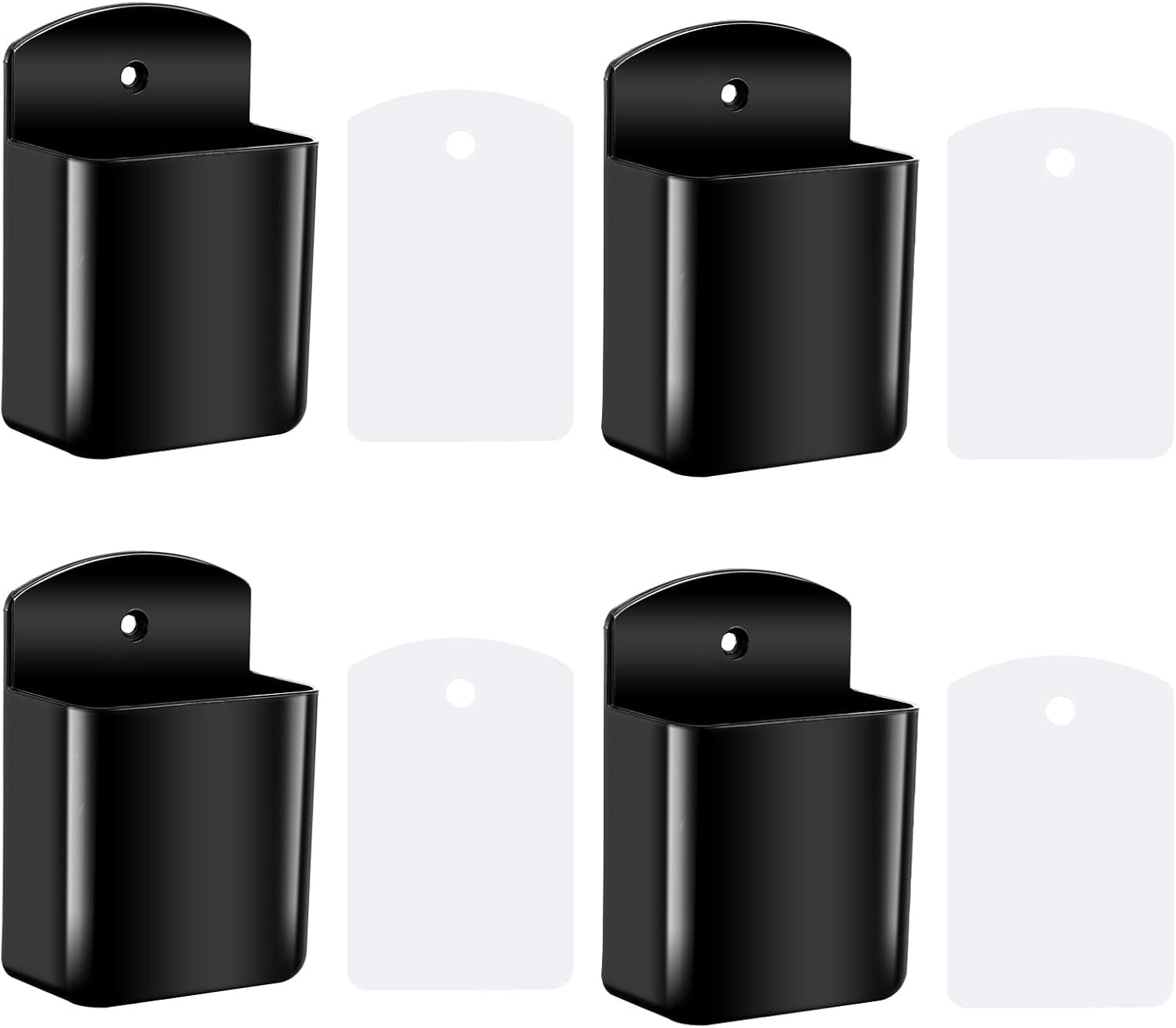 4 Pcs Remote Control Holder Wall Mount, Black TV Remote Holder Wall ...