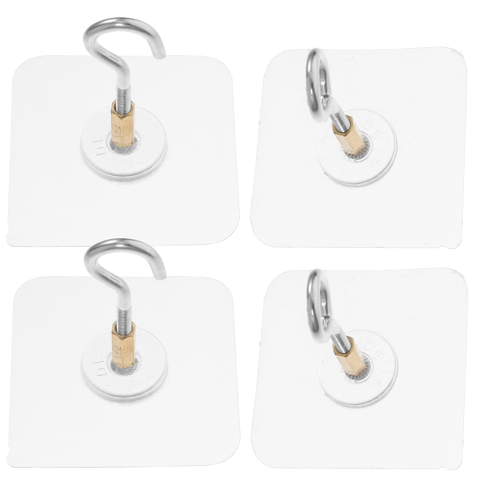 LABSERRON 4Pcs Removable Wall Hooks Heavy Duty Adhesive Hooks for ...