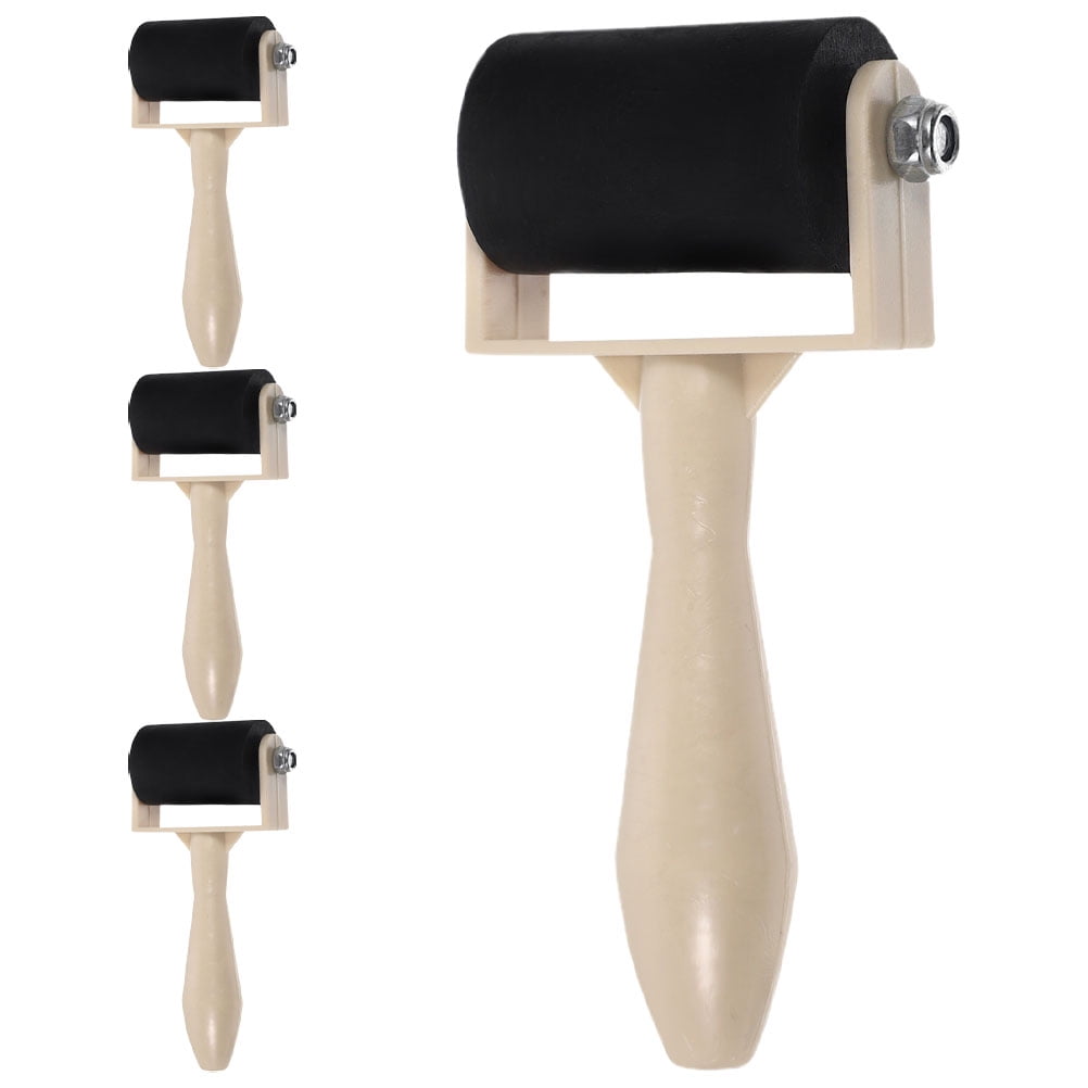 4 Pcs Replaceable Cardboard Printmaking Rubber Roller - Walmart.com