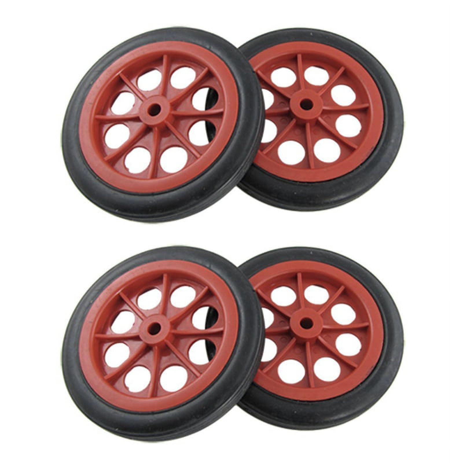 4 Pcs Replaceable Shopping Basket Cart 4.4 Inch Wheels Red Black ...